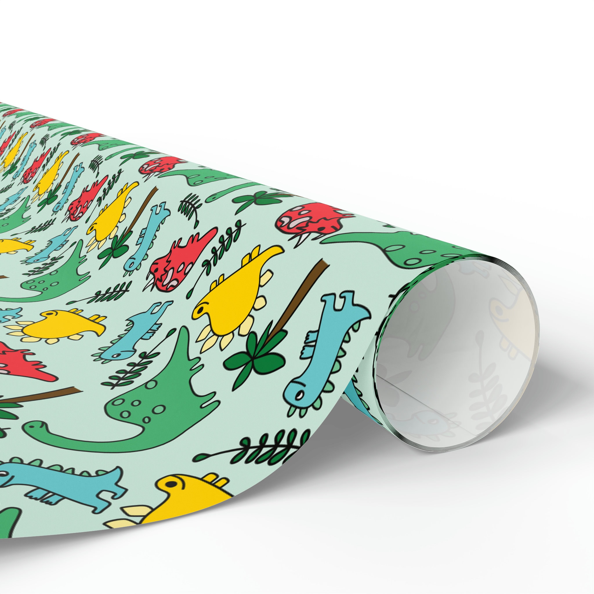Dino Wrapping Paper Roll, Dinosaur Gift Wrapping Paper, Dinosaur ...