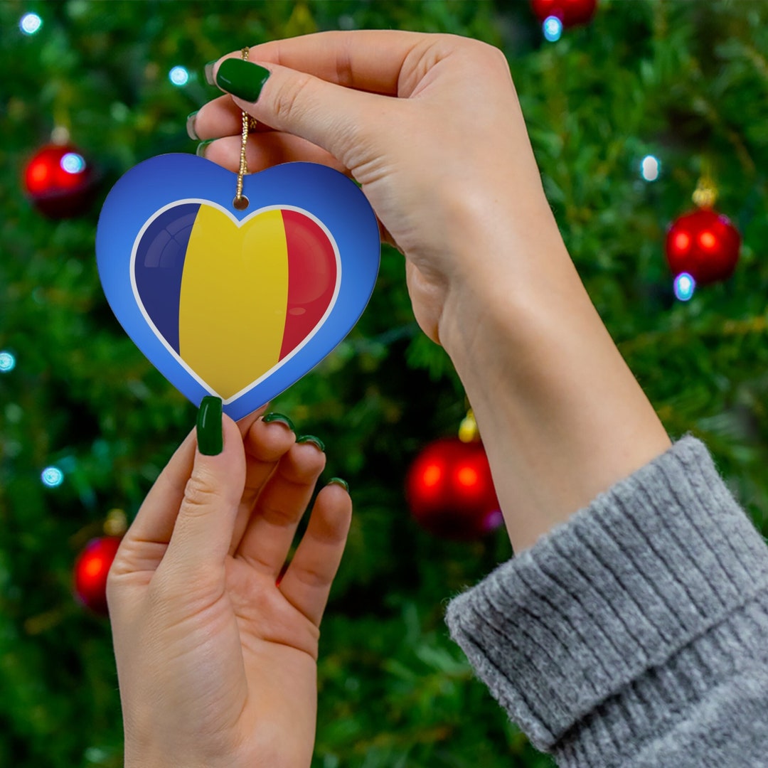 Romania Christmas Ornaments, Romania Flag Ceramic Ornament, Romania ...