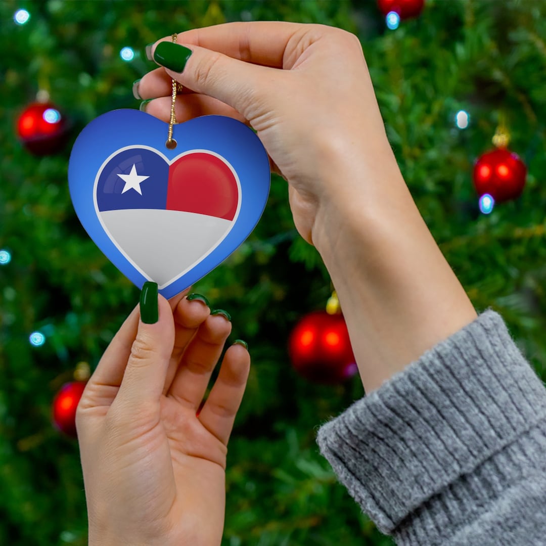 Chile Christmas Ornaments, Chile Flag Ceramic Ornament, Chile Inspired ...