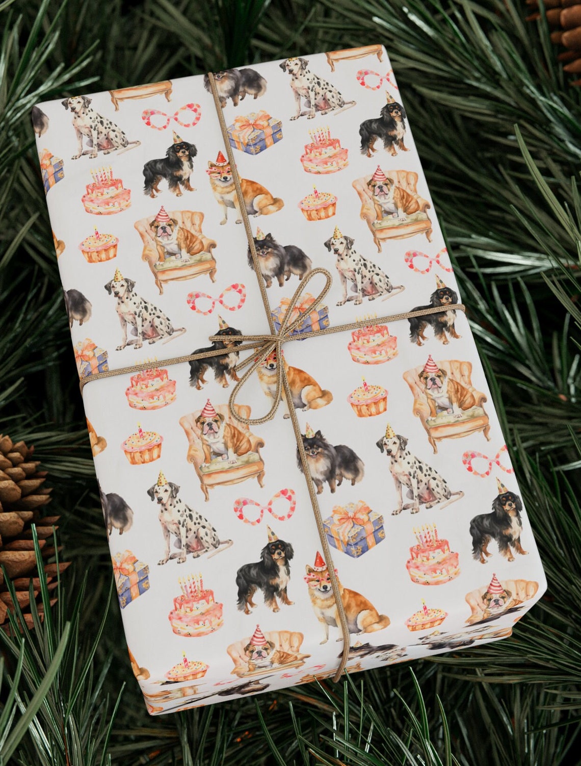 Dog Wrapping Paper Roll, Birthday Dog Gift Wrapping Paper, Dog Birthday ...