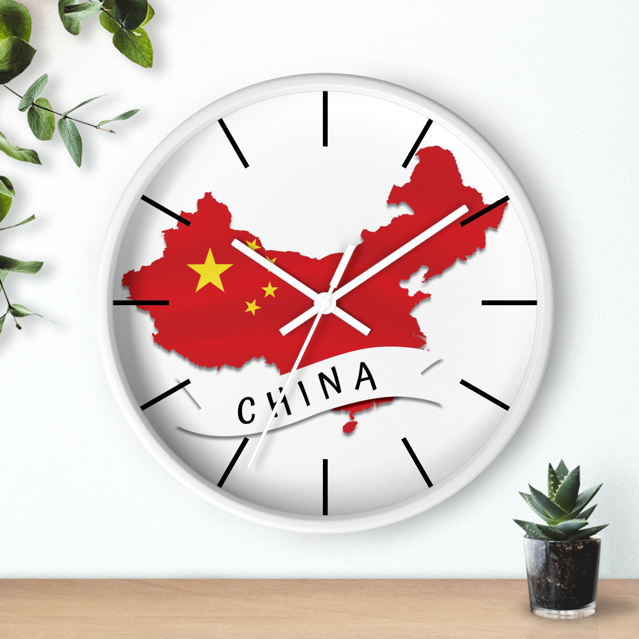 China Flag Wall Clock, China Flag Inspired Wall Clock,china Gifts Wall ...