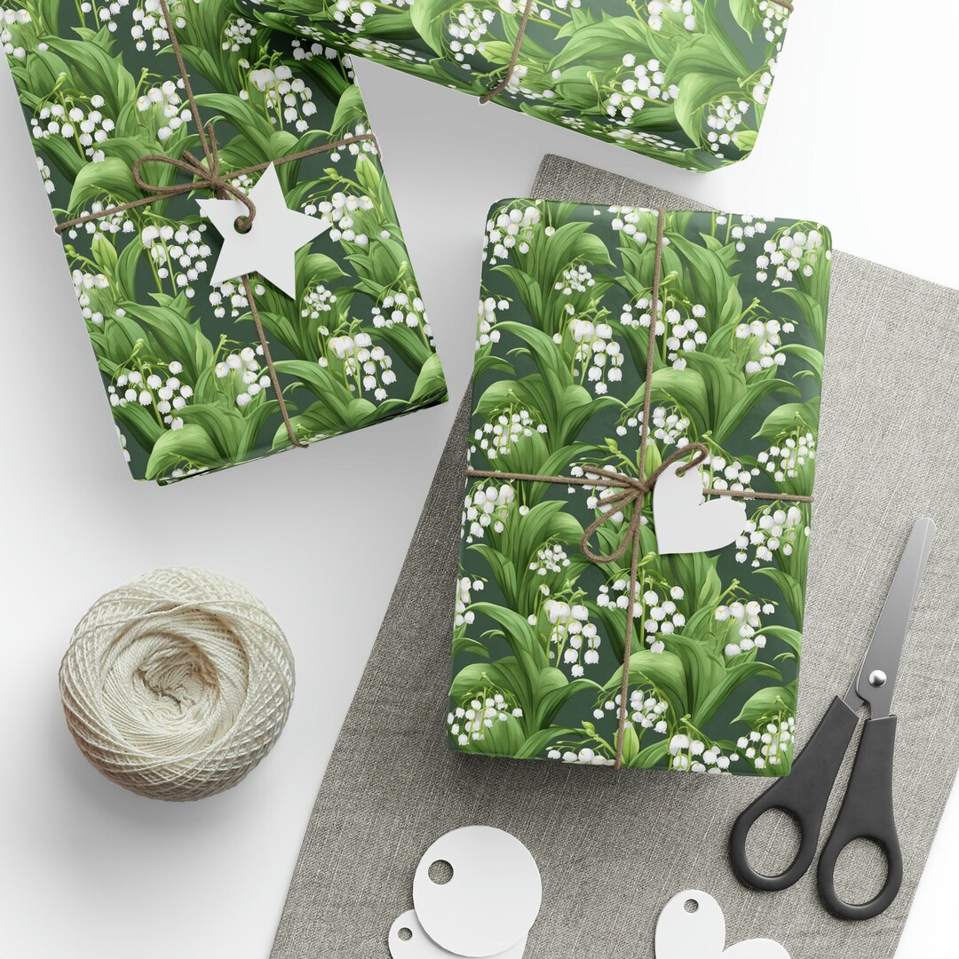 Lily of the Valley Flower Wrapping Paper Roll, Lily of the Valley ...