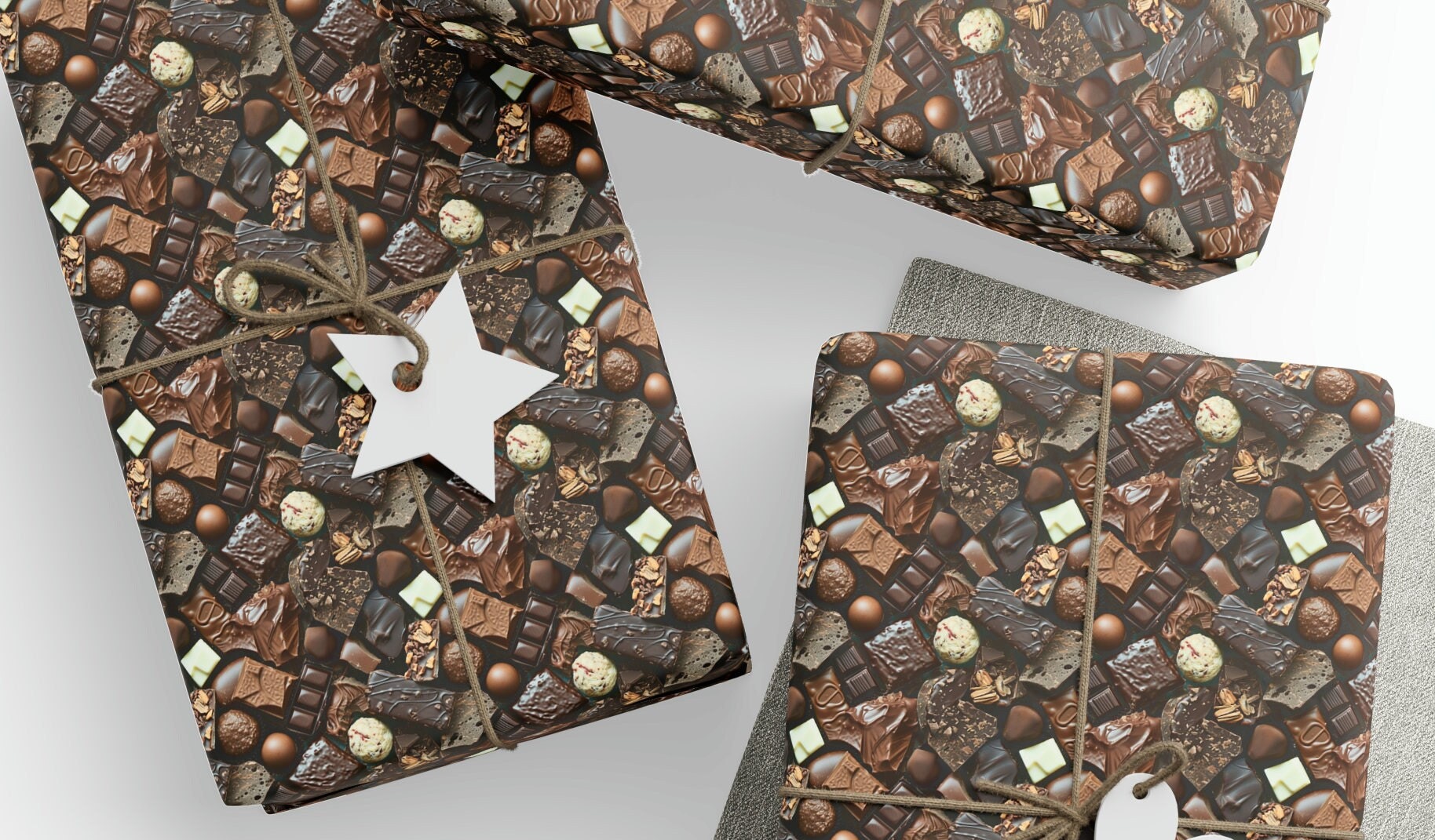 Chocolate Birthday Gift Wrapping Paper Roll, Chocolate Gifts, Chocolate ...