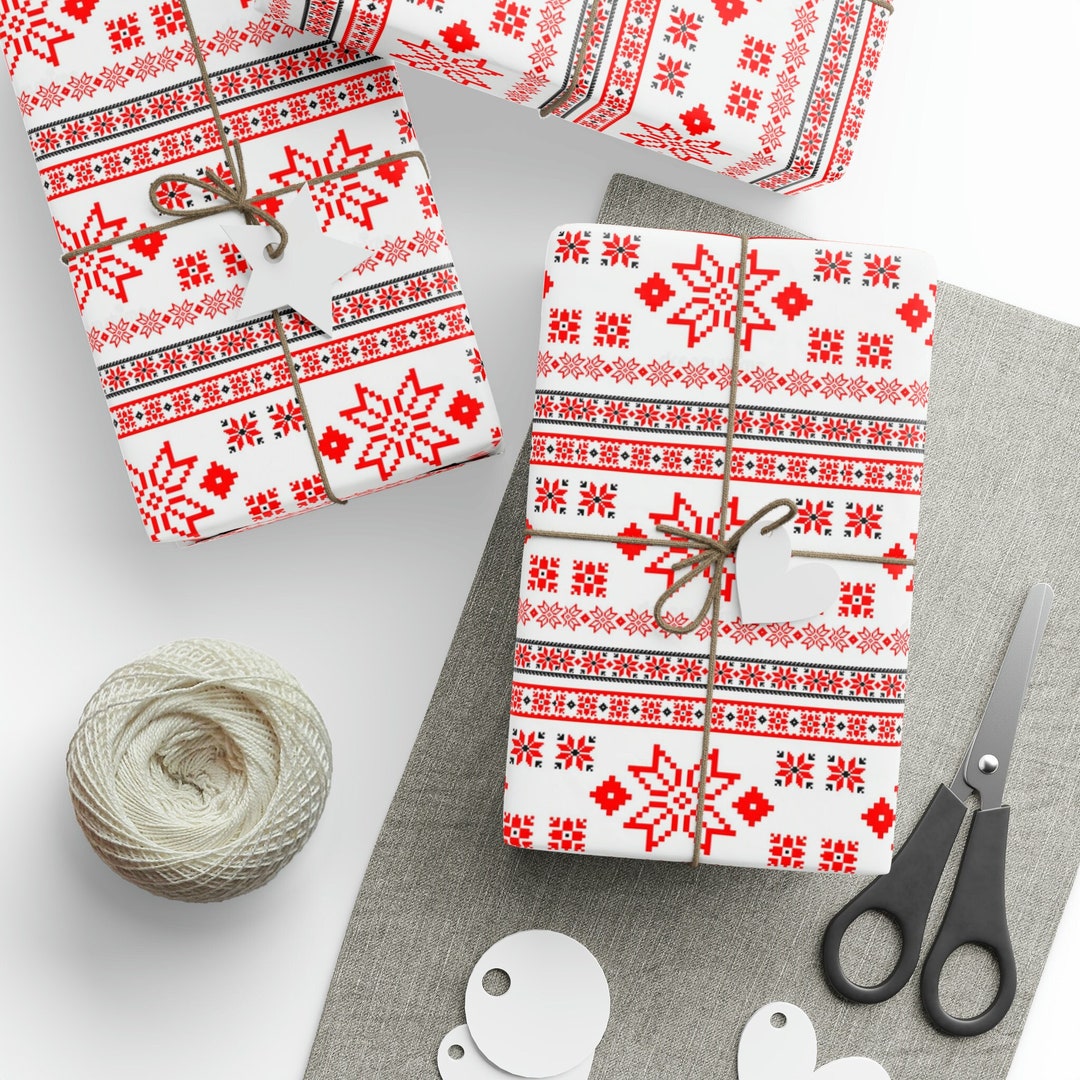Traditional Moldova / Romania Folk Design Wrapping Paper, Romania ...