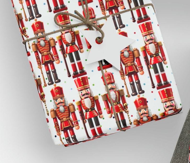 Nutcracker Gift Wrapping Paper Roll, Christmas Nutcrackers Gift ...