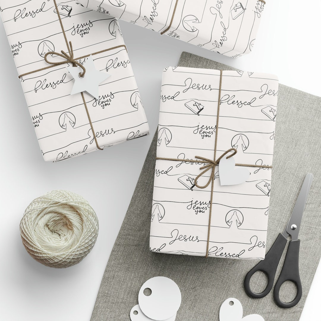 Religious Wrapping Paper Roll, Religious Christmas Gift Wrapping Paper ...