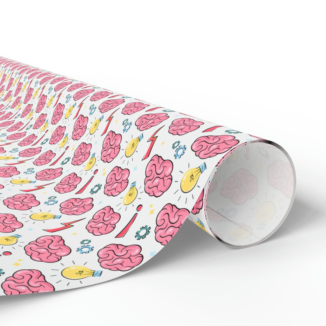 Brain Idea Wrapping Paper, Smart Students Wrapping Paper, Birthday ...