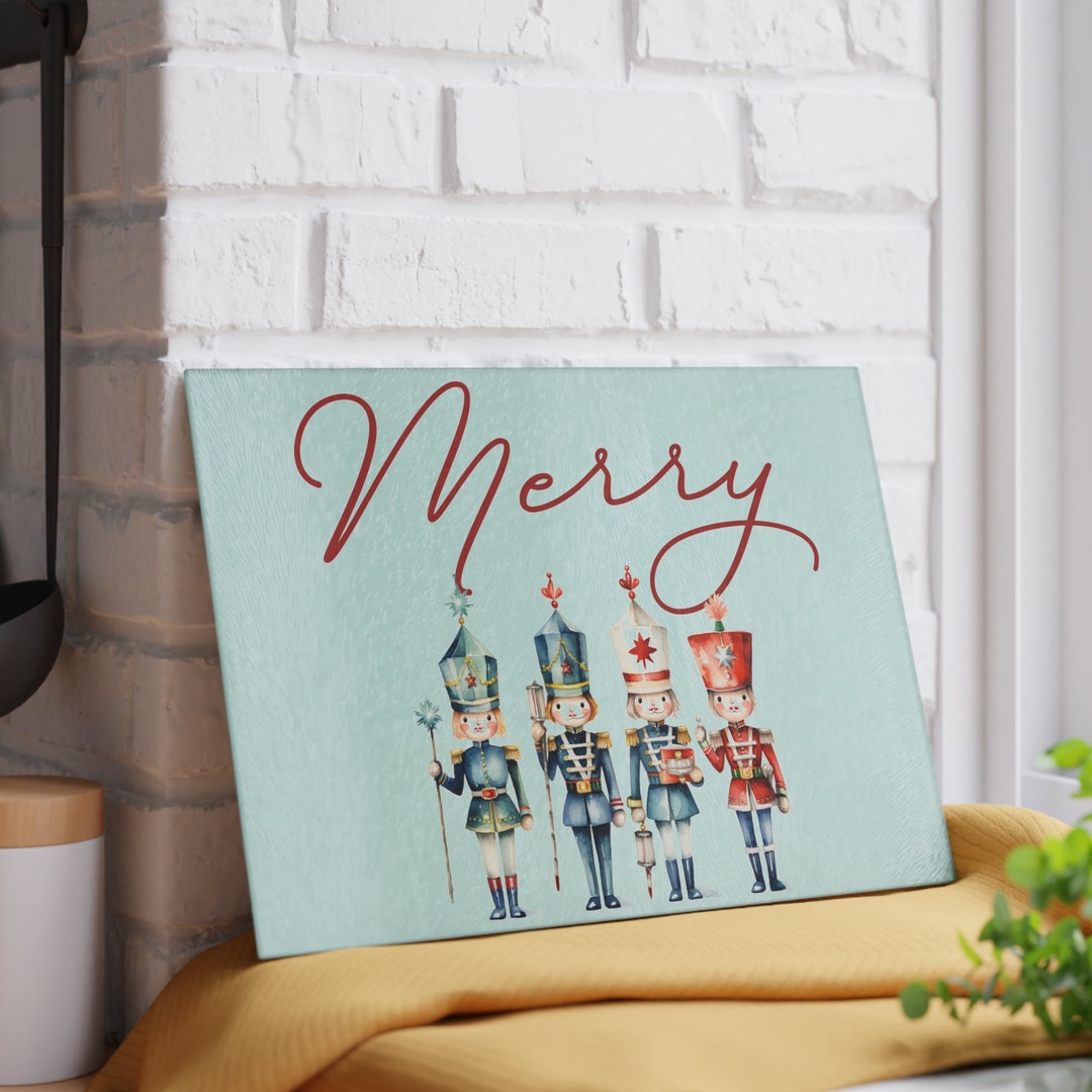Merry Christmas Nutcrackers Kitchen Cutting Board Gifts, Nutcracker ...