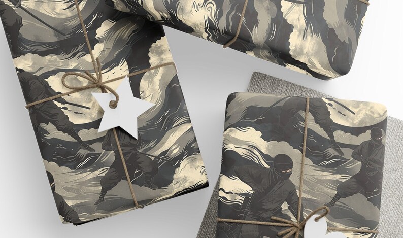 Ninja Gift Wrapping Papers, Ninja Birthday Party Gifts Wrapping Paper ...