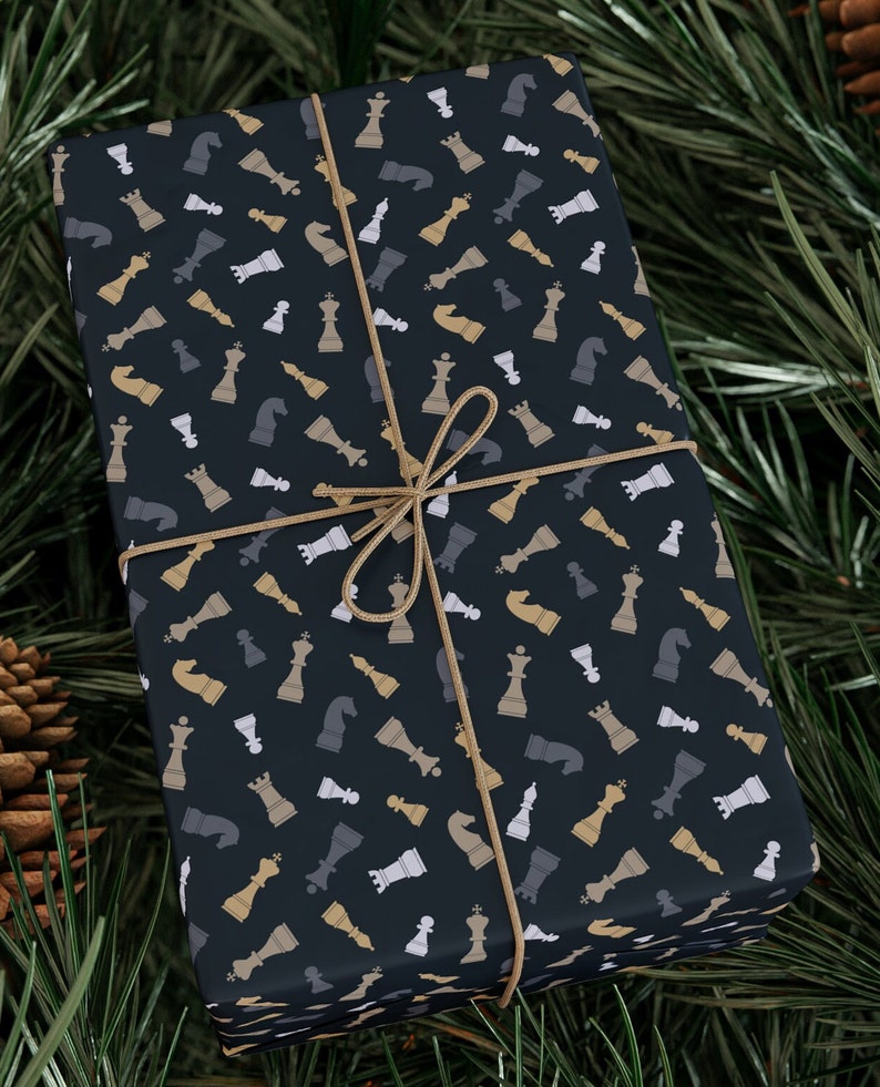 Chess Wrapping Paper, Chess Birthday Wrapping Paper, Chess Gift ...