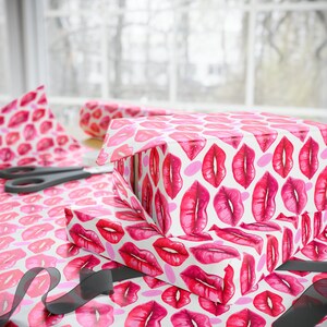 Lips Gift Wrapping Paper Roll, Sensual Lips Gift Wrapping Paper, Lips ...