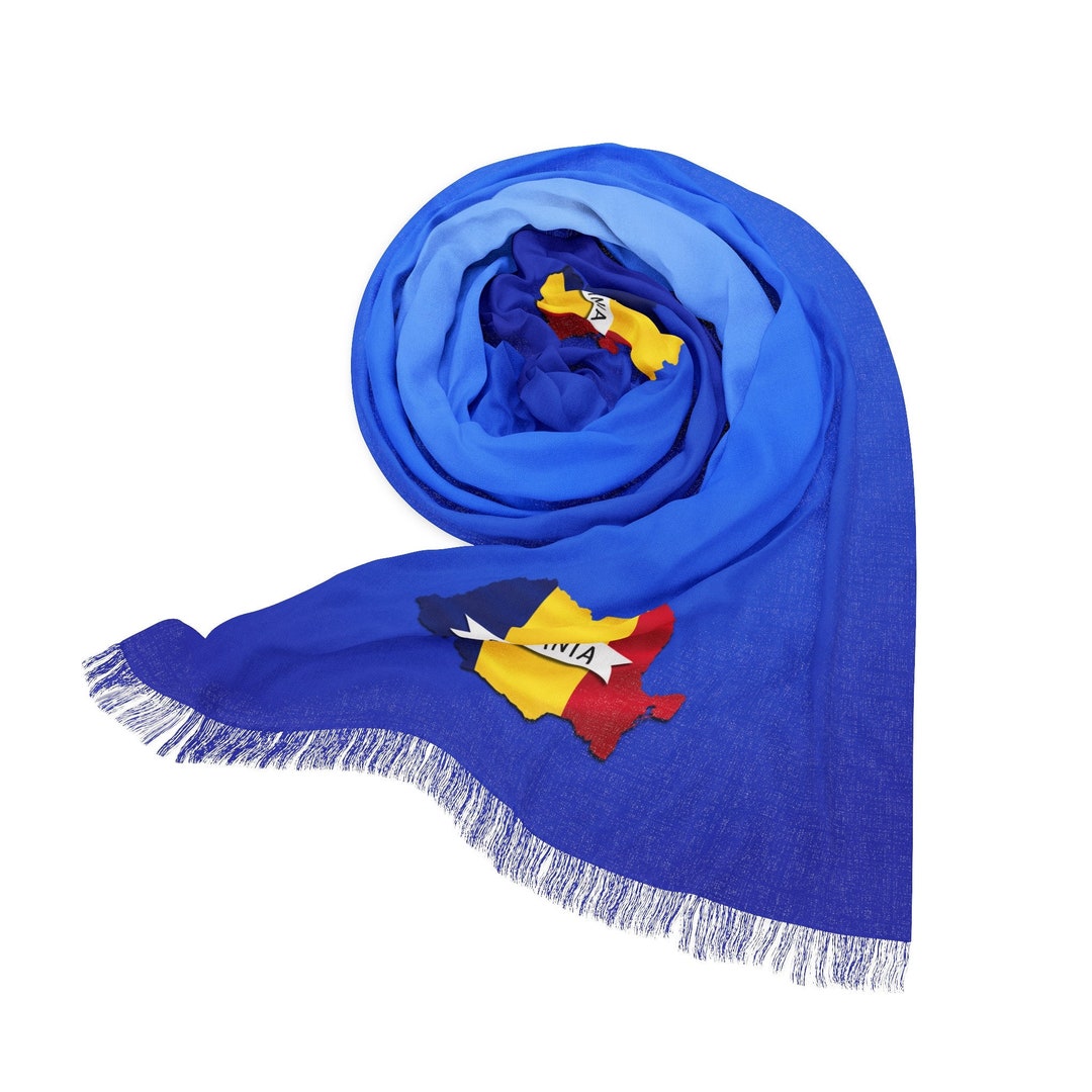 Romania Flag Light Scarf, Romania Custom Gifts Scarf, Romania ...