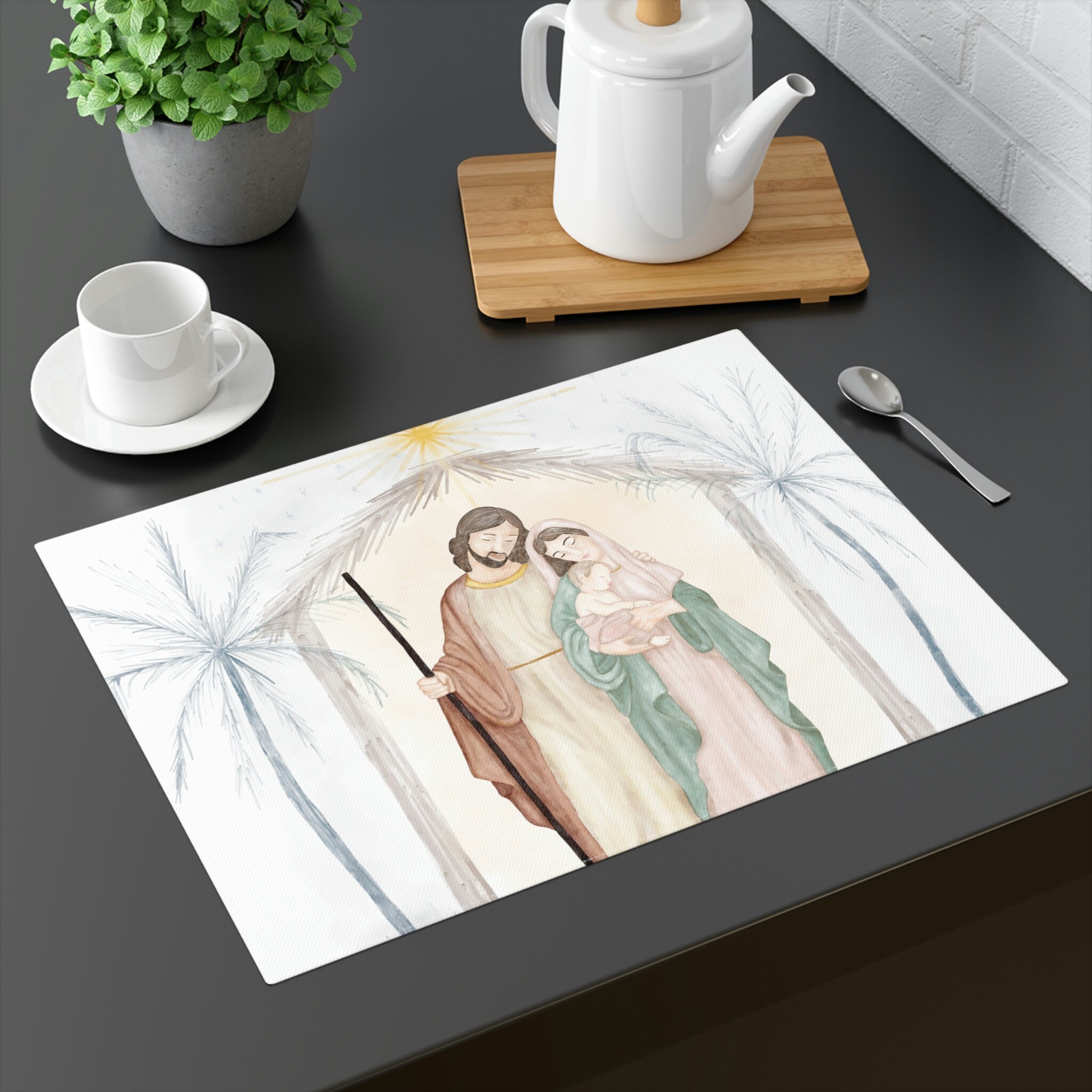 Christmas Nativity Placemat, Religious Christmas Placemat, Religious ...