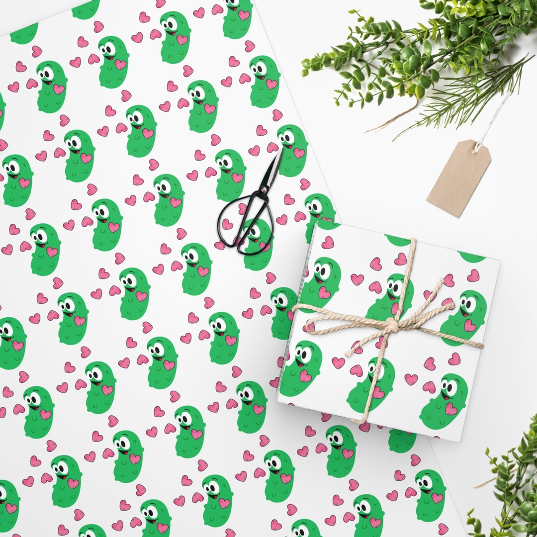 Heart Pickle Wrapping Paper , Valentine Pickle Wrapping Paper - Etsy