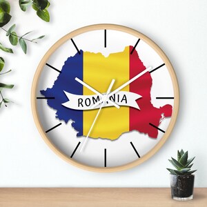 Romania Wall Clock, Romania Flag Wall Clock, Romania Flag Clock 10" - Etsy