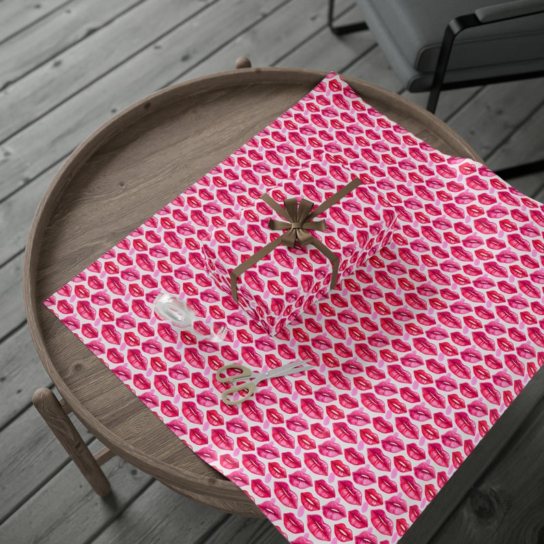 Lips Gift Wrapping Paper Roll, Sensual Lips Gift Wrapping Paper, Lips ...