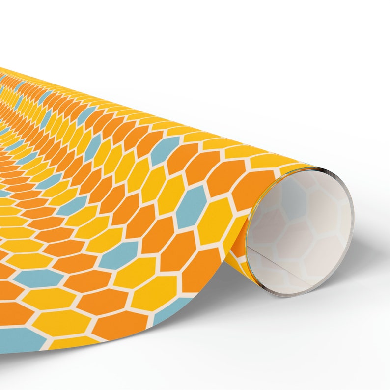 Honeycomb Wrapping Paper Roll, Honey Gifts, Honeycomb Birthday Gift ...