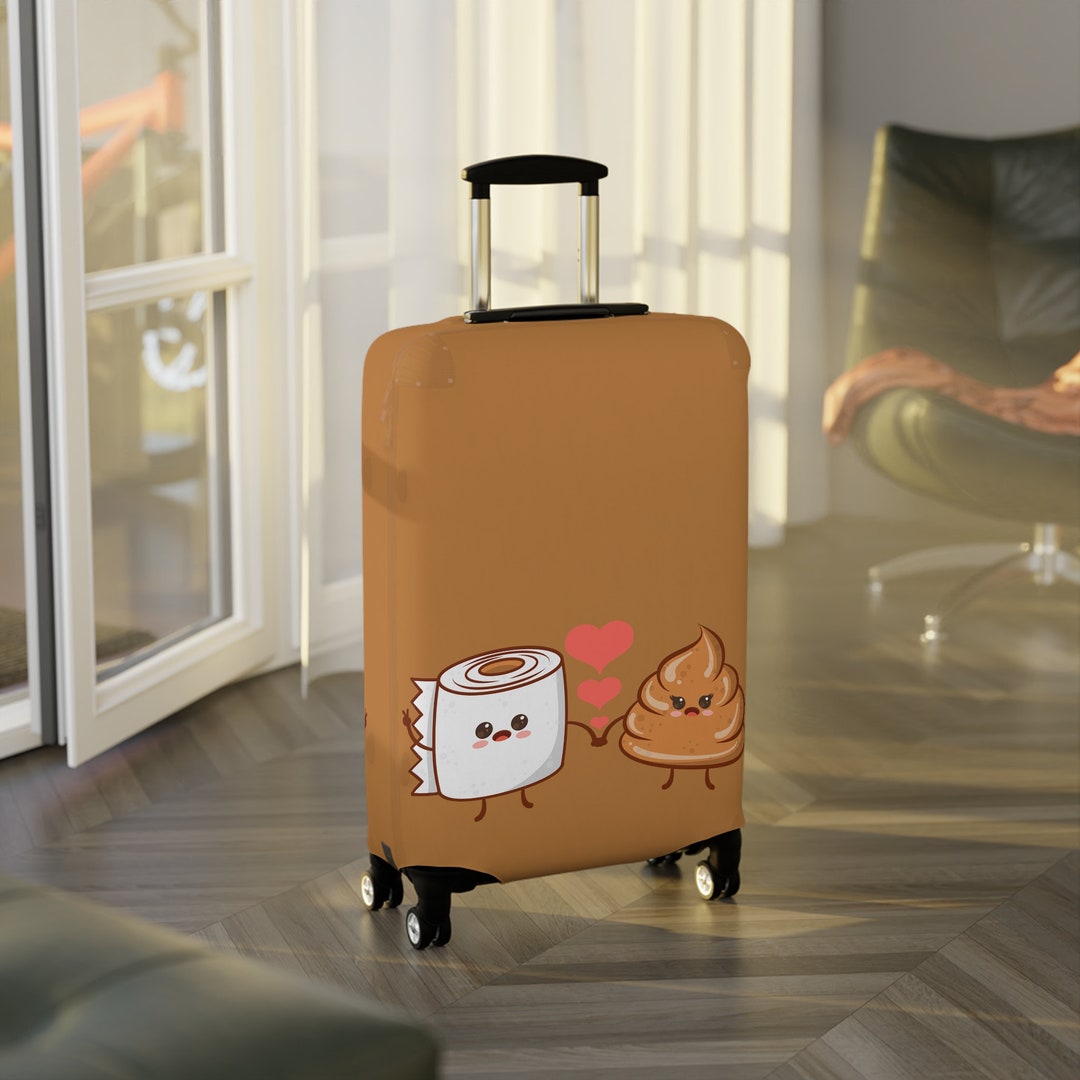 Cute Poop and Toilet Paper Luggage Cover, Cute Poop and Toilet Paper ...