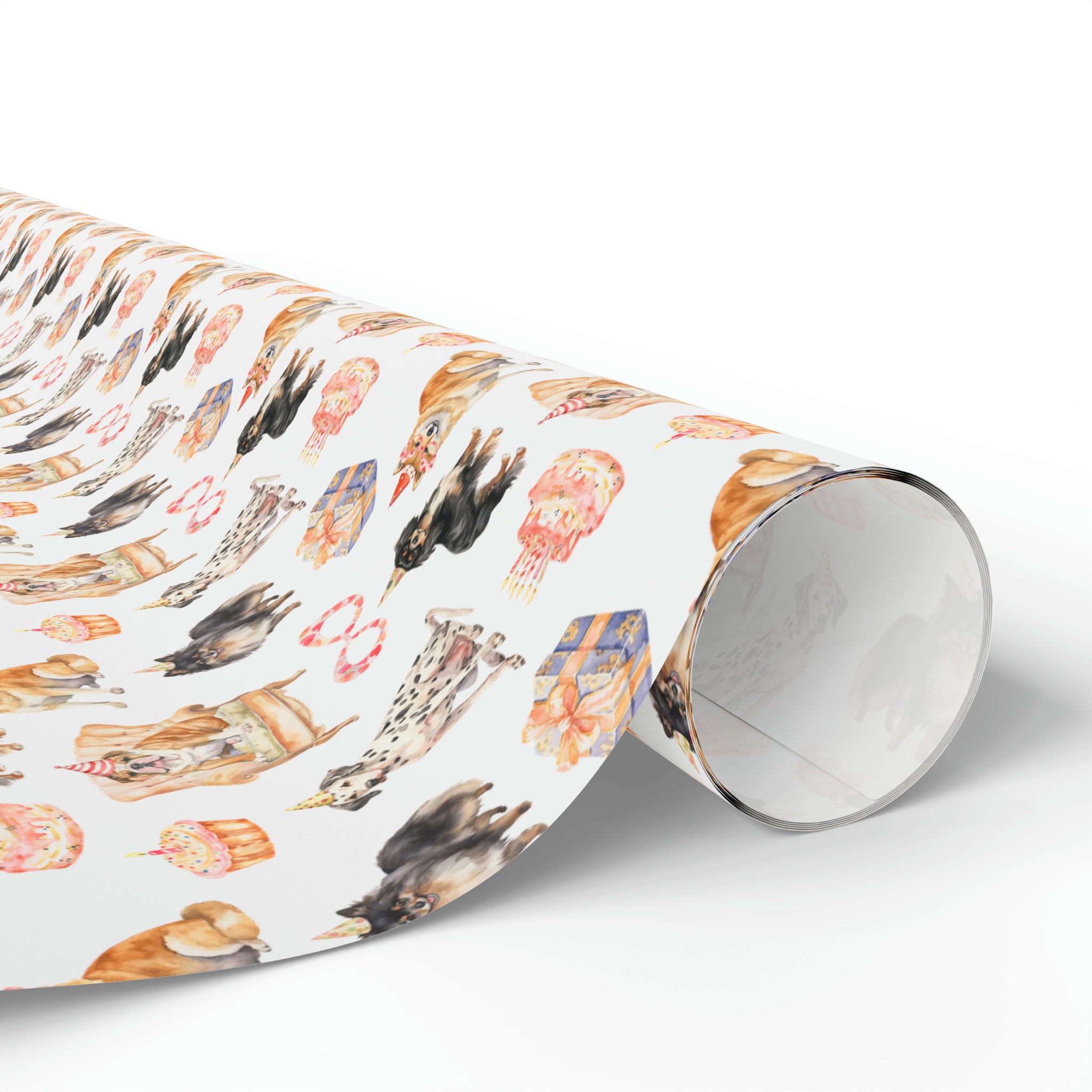Dog Wrapping Paper Roll, Birthday Dog Gift Wrapping Paper, Dog Birthday ...