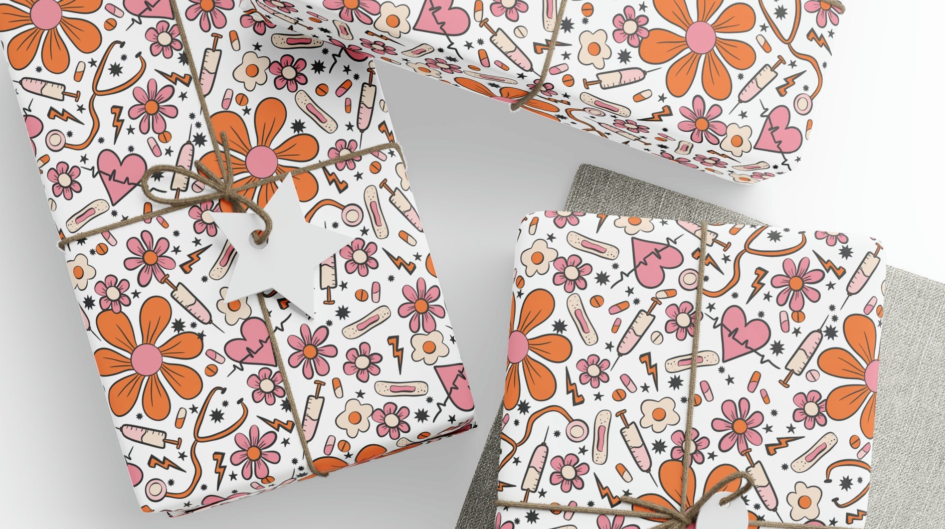 Nurse Gift Wrapping Paper Roll, Medical Gift Wrapping Paper, Doctor ...