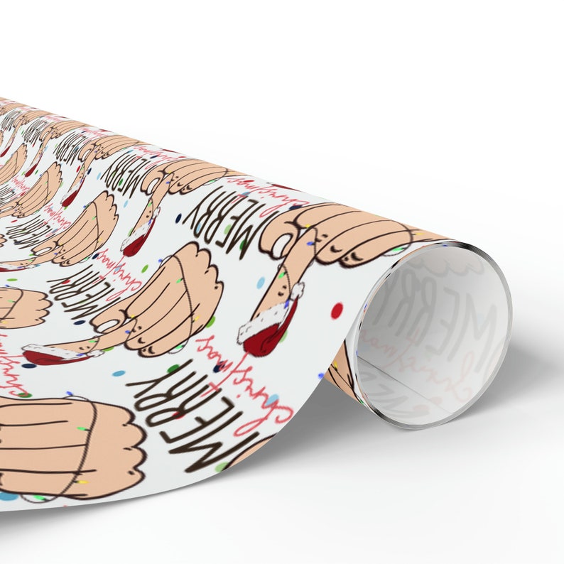 Middle Finger Christmas Gift Wrapping Paper, Funny Middle Finger ...