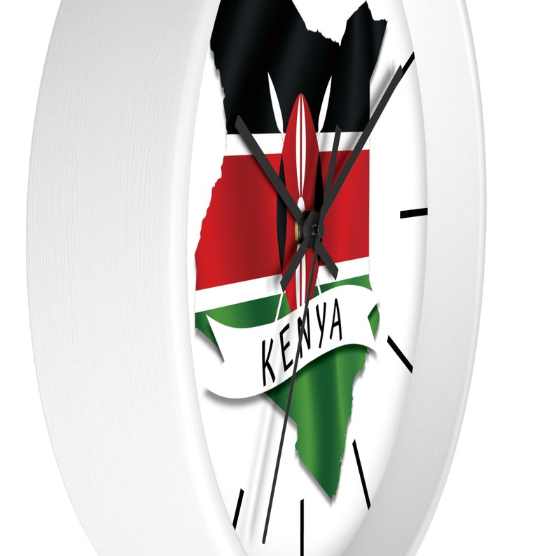 Kenya Flag Wall Clock, Kenya Map Clock, Kenya Inspired Gifts, Kenya ...