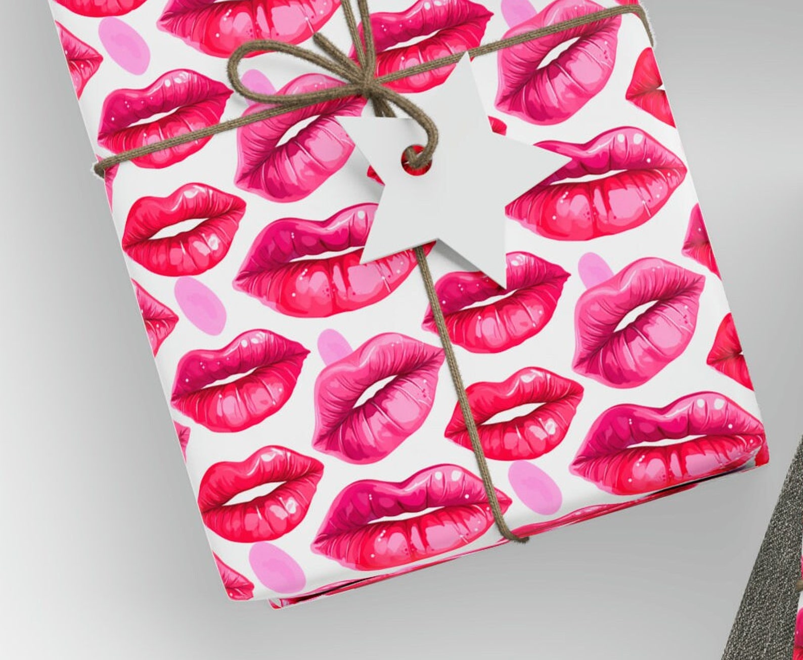 Lips Gift Wrapping Paper Roll, Sensual Lips Gift Wrapping Paper, Lips ...