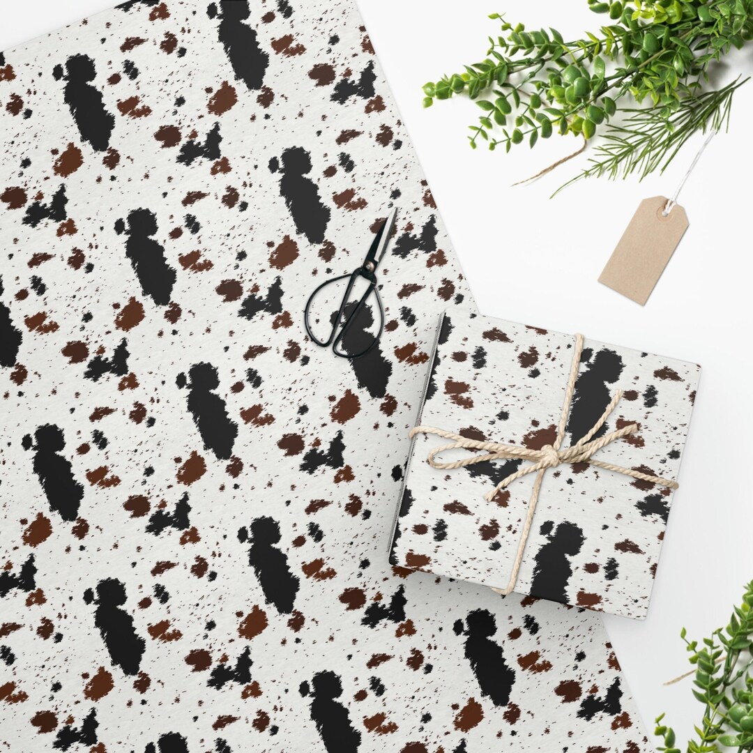 Cow Print Gift Wrapping Paper , Christmas Cow Print Gift Wrapping Paper ...