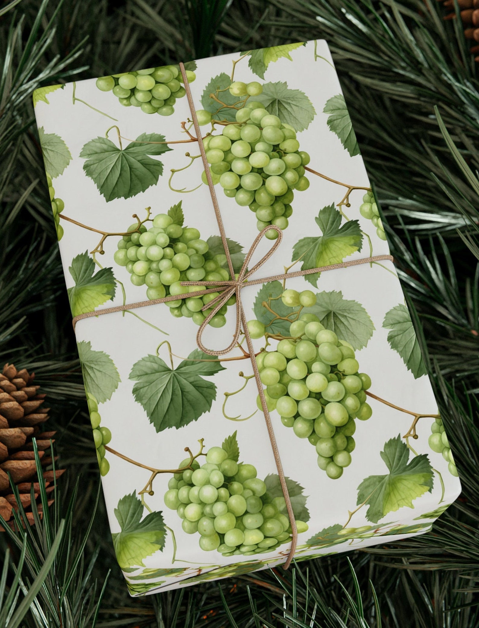 Green Grapes Wrapping Paper, Grapes Gifts, Grapes Birthday Gift ...
