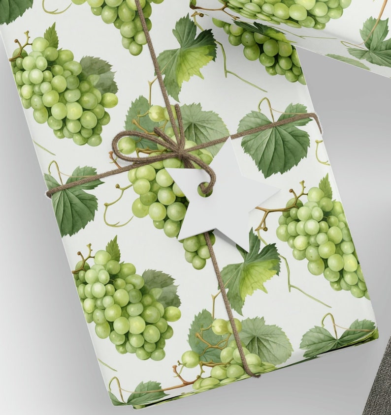 Green Grapes Wrapping Paper, Grapes Gifts, Grapes Birthday Gift ...