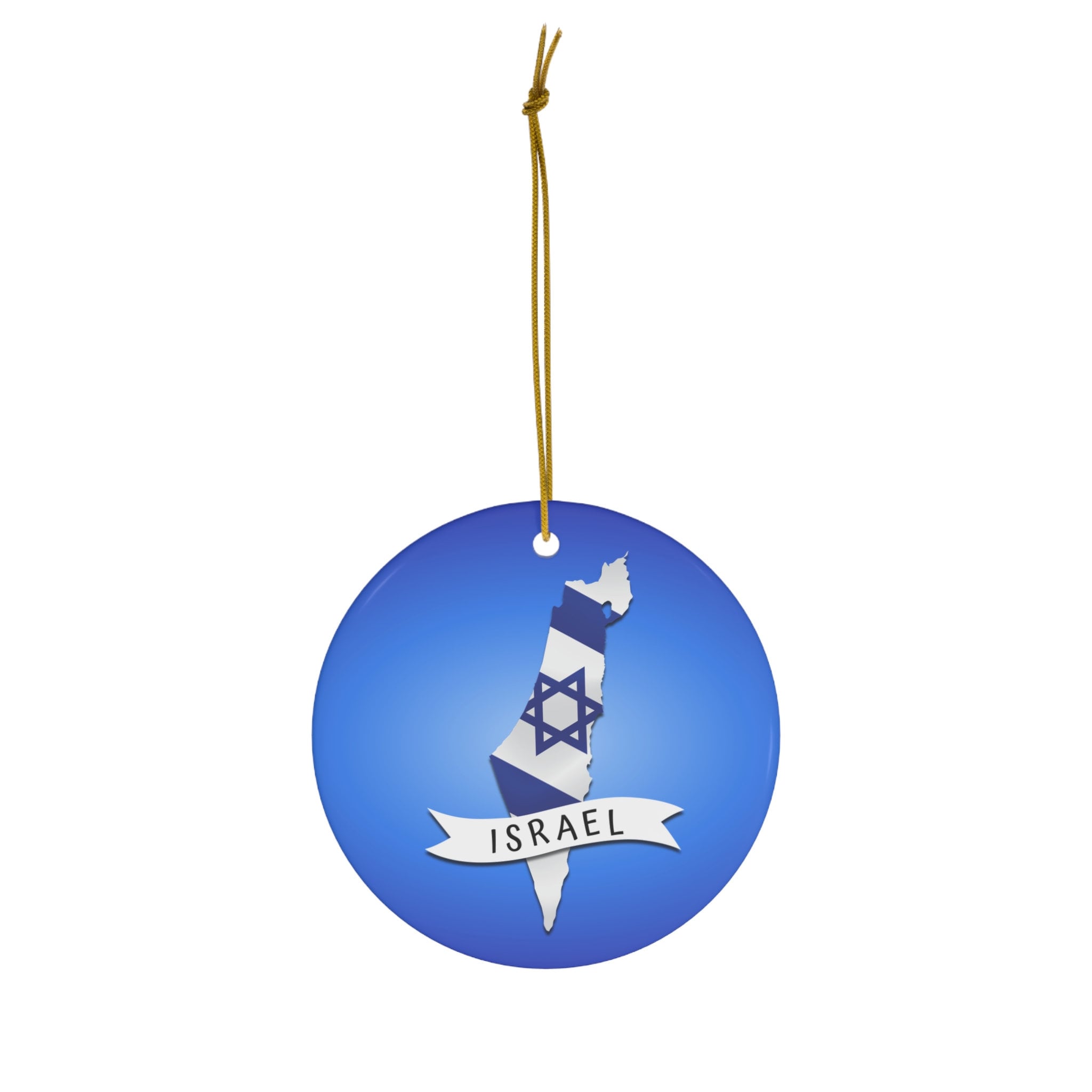 Israel Flag Ceramic Ornament, Israel Inspired Ornaments, Israel ...
