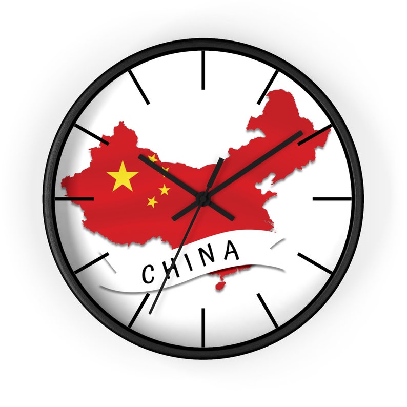 China Flag Wall Clock, China Flag Inspired Wall Clock,china Gifts Wall ...