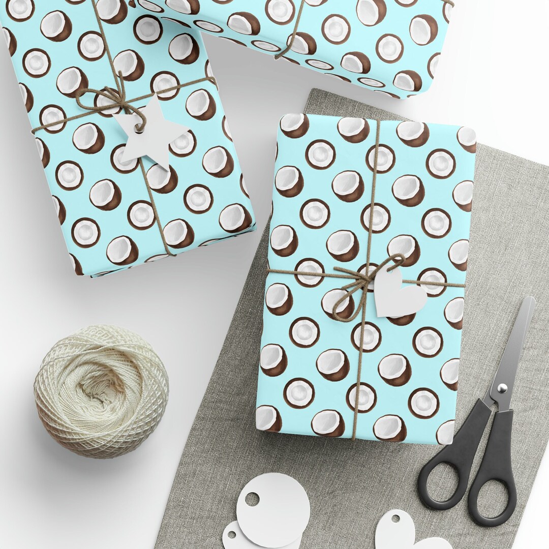Coconut Gift Wrapping Paper Roll, Coconut Birthday Gift Wrapping Paper ...