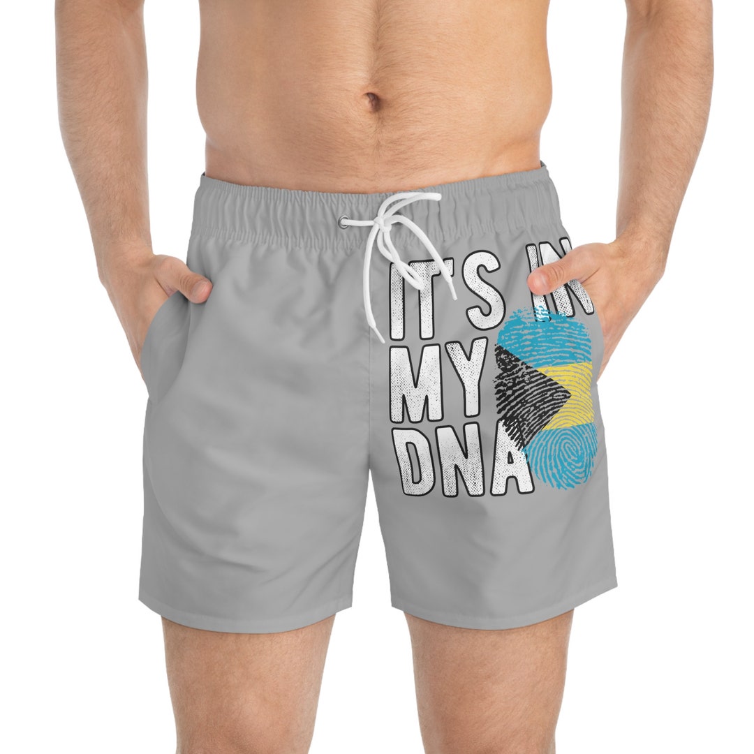 It's in My DNA Bahamas Flag Swim Trunks - Etsy