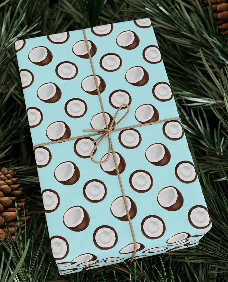 Coconut Gift Wrapping Paper Roll, Coconut Birthday Gift Wrapping Paper ...