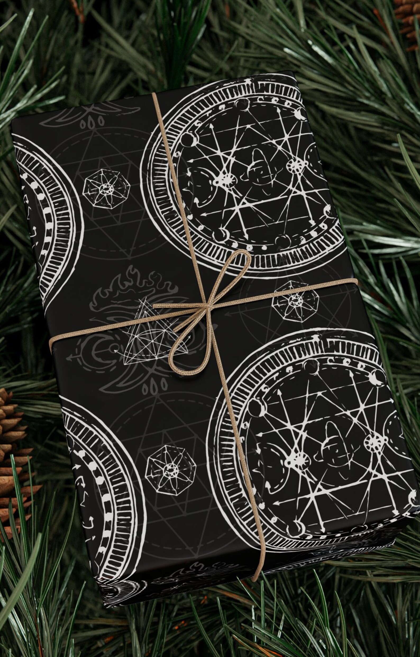 Ancient Mystical Gift Wrapping Paper Roll, Mystical Gift Wrapping Paper ...