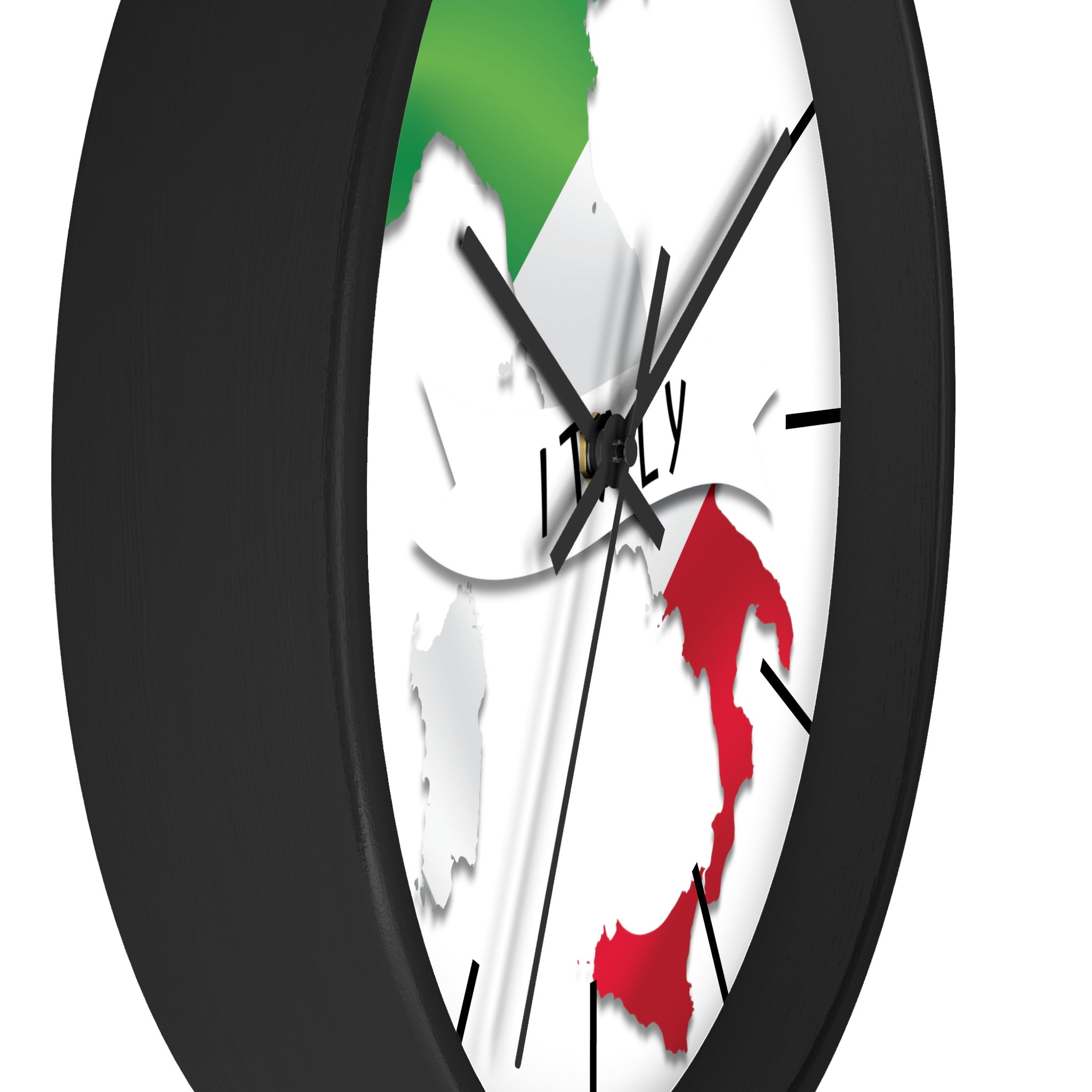Italy Flag Wall Clock, Italy Gifts Wall Clock, Minimalistic Italy Wall ...