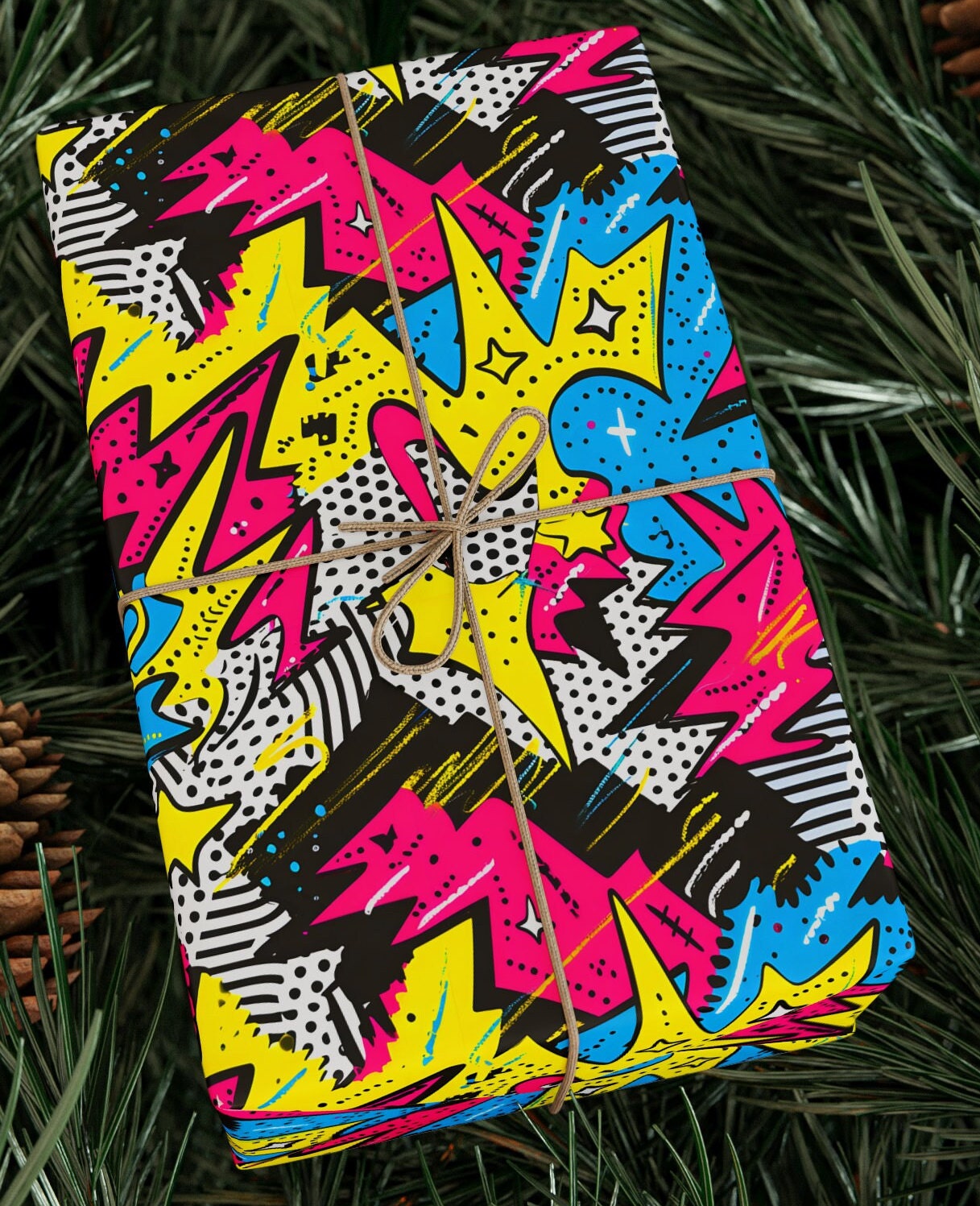 Abstract Comic Pop Wrapping Paper Roll, Comic Pop Gifts, Comic Gift ...