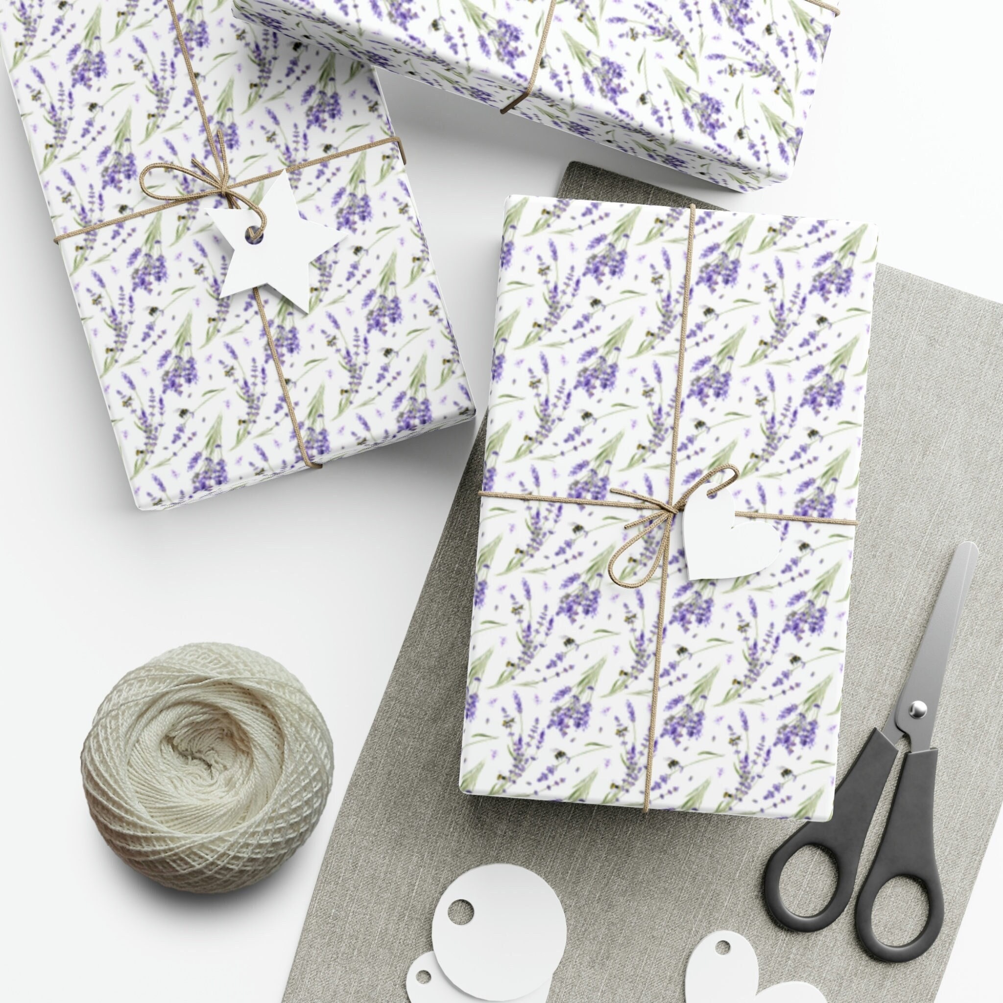 Lavender Gift Wrap Papers, Lavender Birthday Gift Wrapping Paper ...