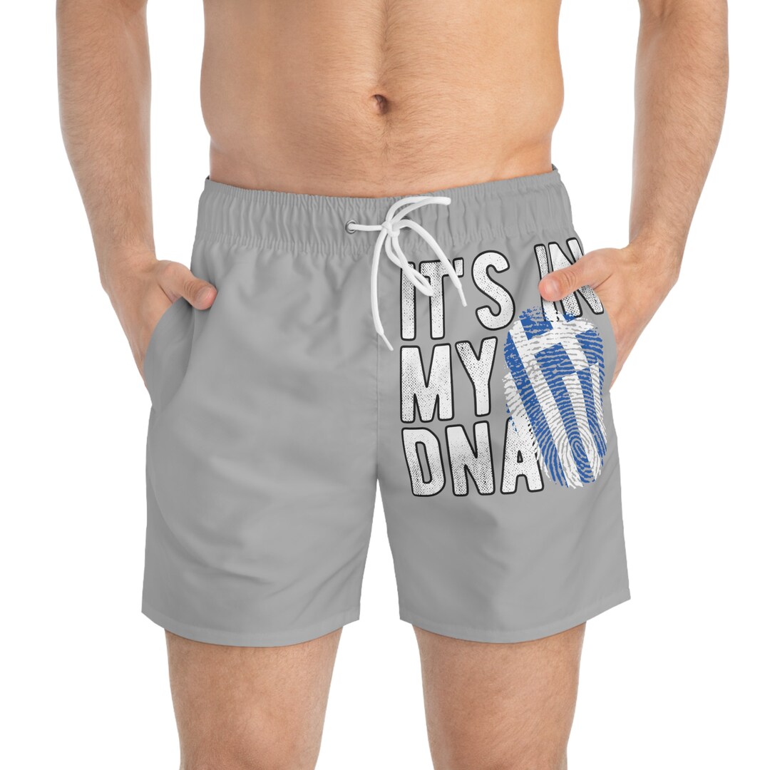 It's in My DNA Greece Flag Swim Trunks - Etsy
