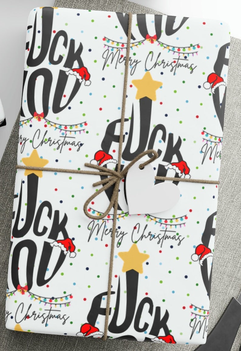 Middle Finger Adult Gift Wrapping Paper Roll, Adult Christmas Gift ...
