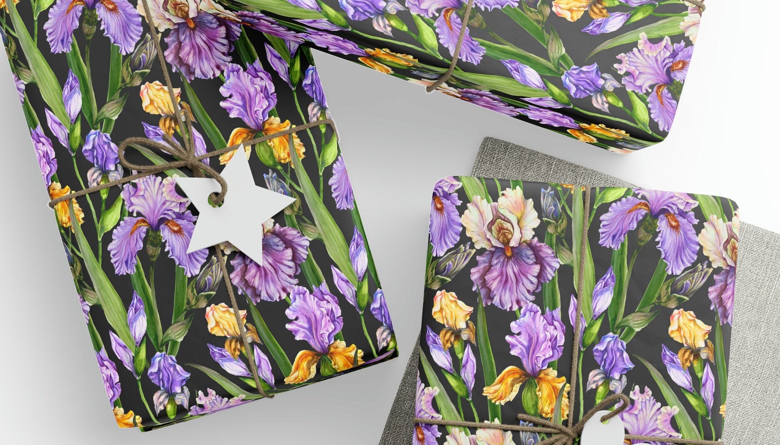 Iris Flower Wrapping Paper Roll, Iris Flower Gifts, Iris Wrapping Paper ...