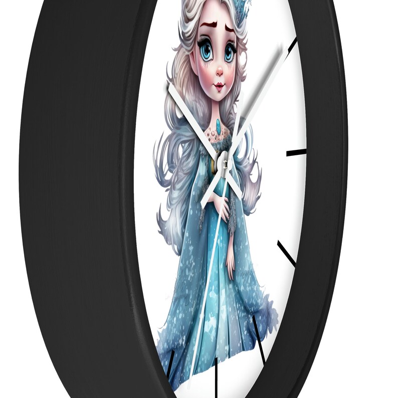 Princess Wall Clock Princes With Crown Clock Winter Princess - Etsy