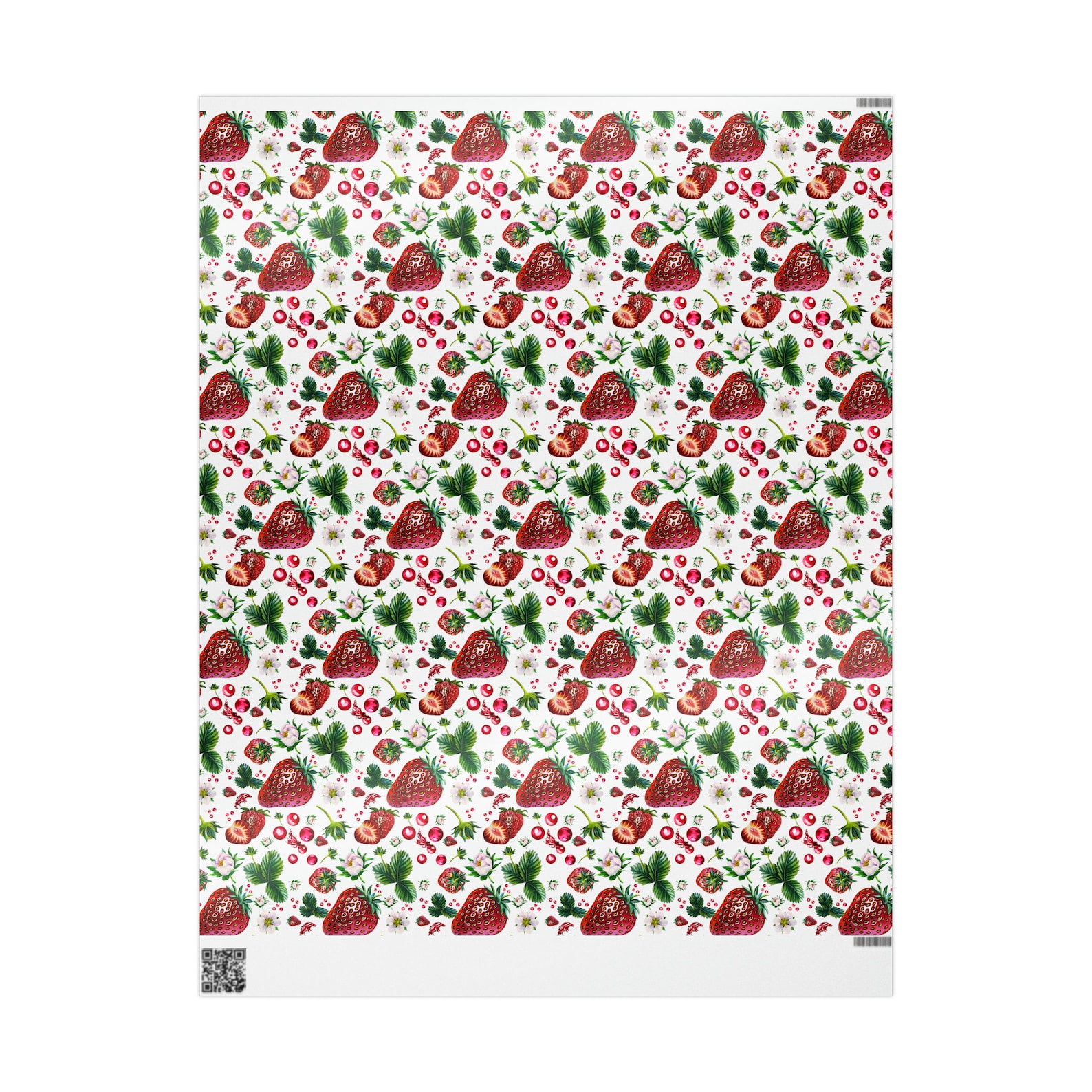 Strawberry Wrapping Paper, Strawberry Birthday Gift Wrapping Paper Roll ...