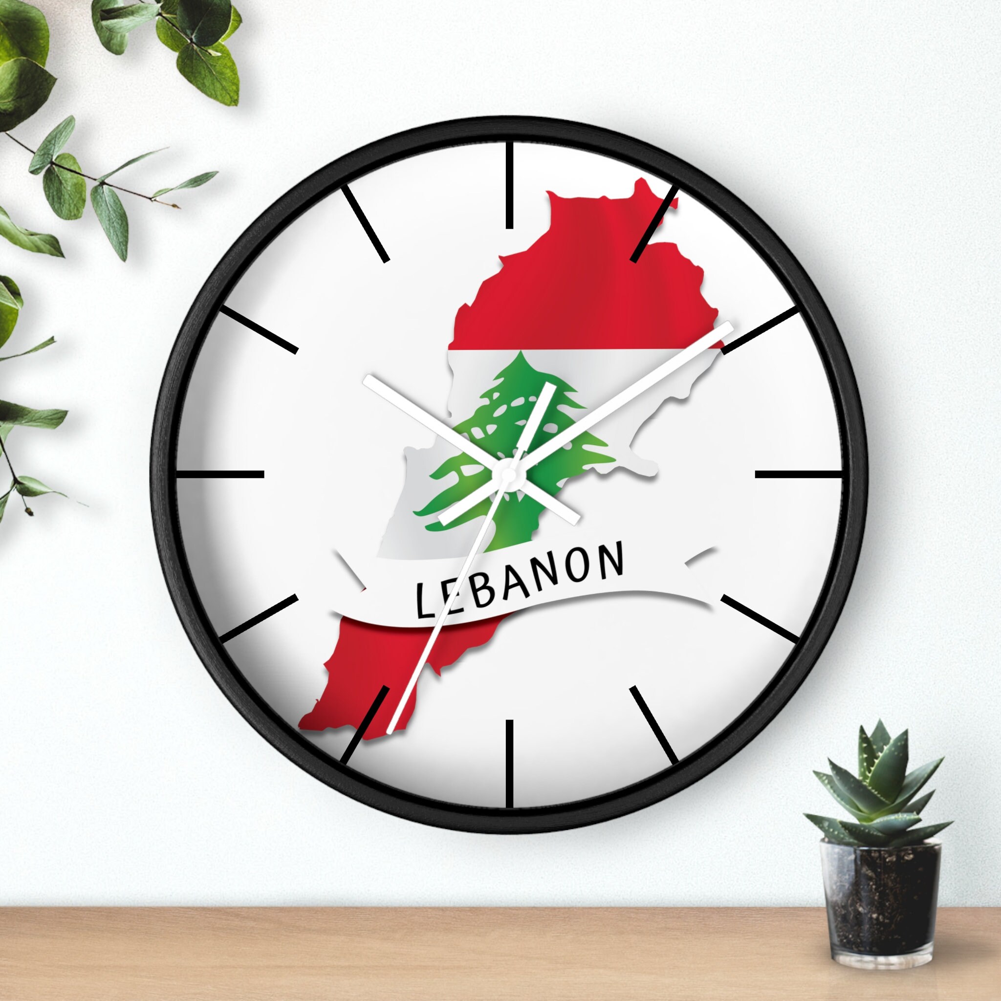 Lebanon Flag Wall Clock, Lebanon Map Clock, Lebanon Inspired Gifts ...