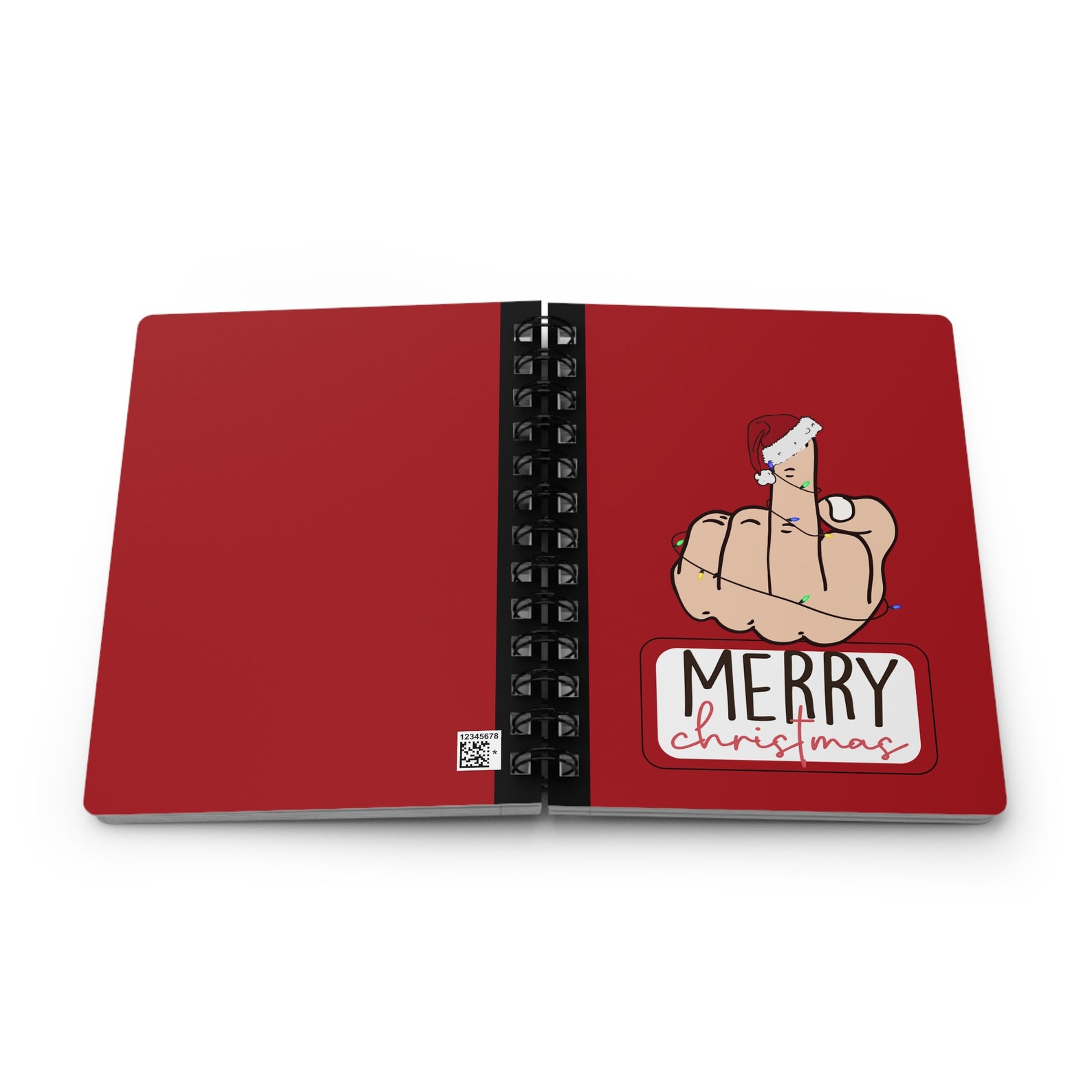Middle Finger Christmas Spiral Bound Notebook, Middle Finger Gifts ...
