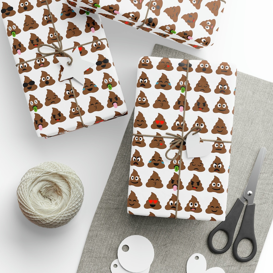 Funny Wrapping Paper, Adult Funny Wrapping Paper, Poop Wrapping Paper ...