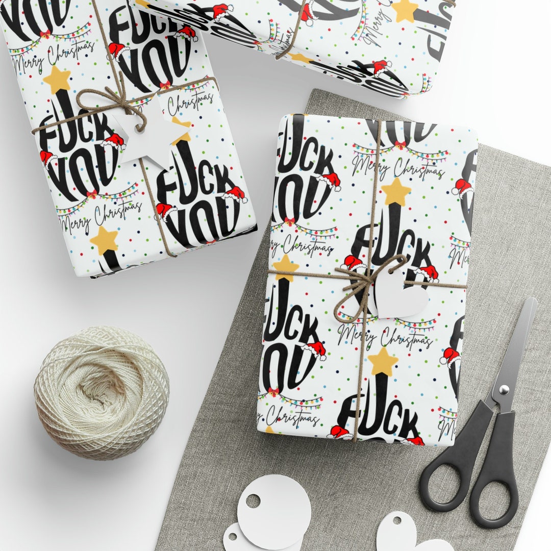 Middle Finger Adult Gift Wrapping Paper Roll, Adult Christmas Gift ...