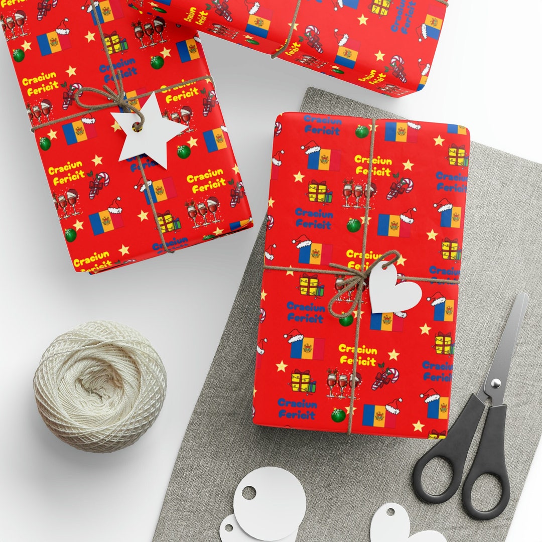Moldova Christmas Gift Wrapping Paper Roll Moldova Flag Gift - Etsy UK