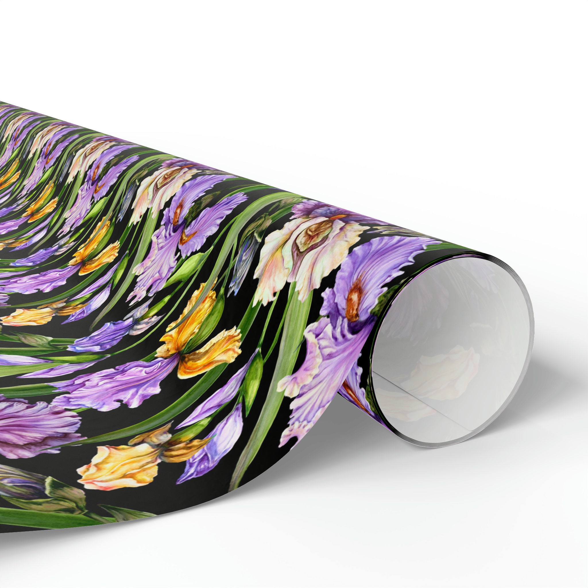 Iris Flower Wrapping Paper Roll, Iris Flower Gifts, Iris Wrapping Paper ...